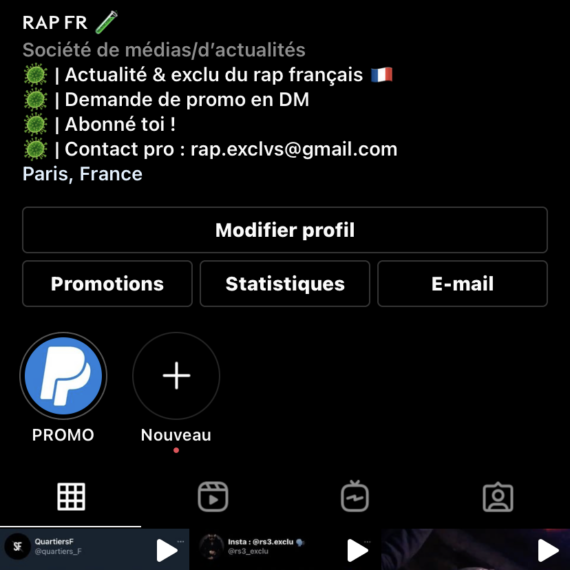 Compte insta de rap 45k abonné français › re-insta.com